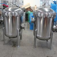 China Stainless Steel Bag Filter Housing, 27%-80% Filter Mesh with Max Flow Rate of 3000L/Hour / 1/4NPT Vent for sale