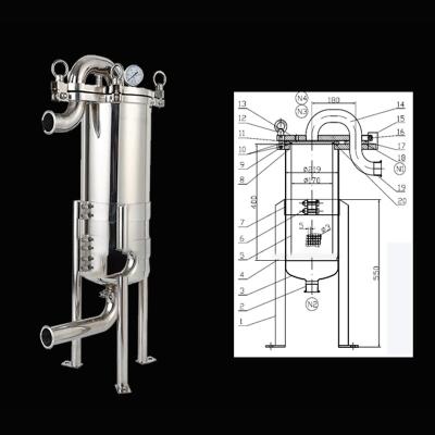 China Pvc Filter Bag Stainless Steel Bag Filter Housing 1.5x2mm Wire Size for sale