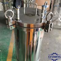 China Max. Operating Pressure of 6.0bar 87psi in Stainless Steel Bag Filter Housing for PVC Filter Bag for sale