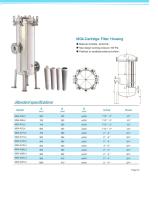 China 2 Inlet/Outlet High Flow Cartridge Filter Housing with 1 2 3 4 for sale