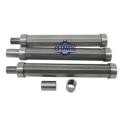 China Customized Stainless Steel Wedge Wire Mesh Filter Pipe Wedge V Wire Wrapped Screen Mesh Pipe Filter Cylinder for sale