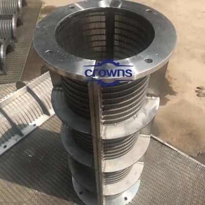 China Solid-Liquid Separator Screen Cylinder Stainless Steel Wedge Wire Mesh Tube for sale