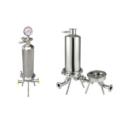 China Industrial Stainless Steel Cartridge Filter Housing For Food Beverage Filtration for sale