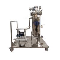 China Sanitary Grade 304/316 Stainless Steel Movable Filter Housing 10/20 Inch Cartridge Filter Machine Wine Filtration System for sale