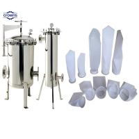 China Ss304 Ss316 Single Multi Bag Filter Housing For Waste Water Sewage Purification for sale