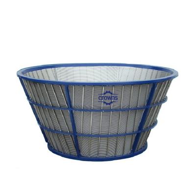 China Metal Mesh Centrifugal Sieve Screen Stainless Steel Wedge Wire Basket Centrifuge for sale