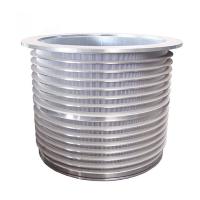 China Stainless Steel Wedge Wire Slotted Paper Making Pressure Screen Basket for sale