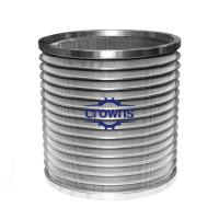 China Stainless Steel Wedge Wire Slotted Paper Making Pressure Screen Basket for sale
