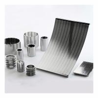 China Stainless Steel Wedge Wire Wrapped Curved Sieve Flat Screen Filter Meshes for sale