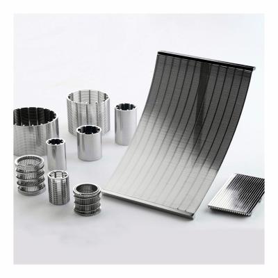 China Stainless Steel Wedge Wire Wrapped Curved Sieve Flat Screen Filter Meshes for sale