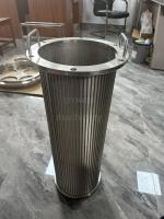 China 0.4mm Slot Stainless Steel 316L Wedge Wire Screen Rotary Filter Drum For Solid Liquid Separation for sale