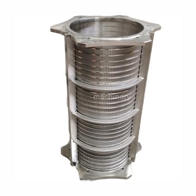 China 0.4mm Slot Stainless Steel 316L Wedge Wire Screen Rotary Filter Drum For Solid Liquid Separation for sale