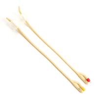 China Yellow 16 French Indwelling 2 Way Latex Foley Catheter Sizes FR24 for sale