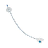 China White All Silicone 3 Way Indwelling Urinary Catheter Hydrophilic Coated for sale