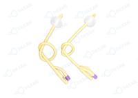 China Class II 2 Way Latex Foley Catheter Silicone Coated 12fr 39cm Medical Grade for sale