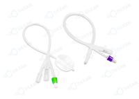 China 5mm - 15ml 400cm 3 Way Silicone Catheter No 14 Hydropilic Coating for sale