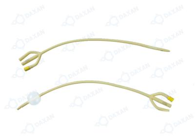 China Natural Latex Round Tip 3 Way Foley Catheter 30cc 16fr 22 Fr 3 Way Catheter for sale