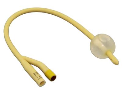 China 15 Inch 30cc Balloon Foley Latex Urinary Catheters 0.02 COF Super Lubricity for sale