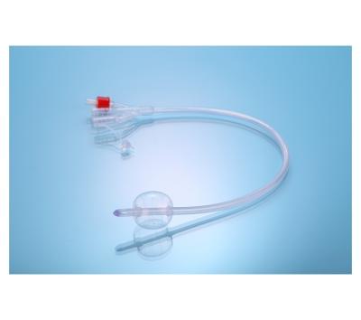 China EOS 20cc 30cc 3 Way Silicone Foley Catheter Balloon Fr12 Fr22 Fr26 For Female for sale