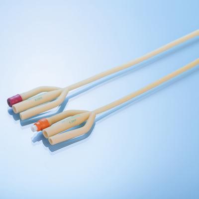 China 15 Inch 12fr Three Way Indwelling Catheter Women Urinary Catheter Irrigation for sale