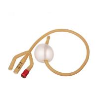 China Hydropilic Coated 3 Way Foley Catheter Bladder Irrigation 24fr 400mm for sale