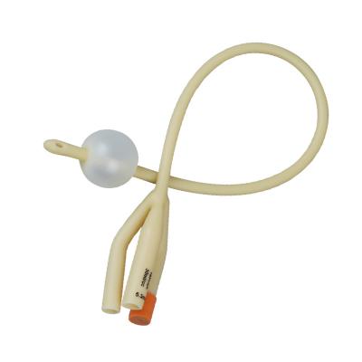 China 10 Inch Soft Silicone Coated Latex Foley Catheter 3 Way 16FR 10cc for sale