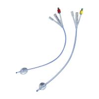China OEM 100% Silicone Bladder Irrigation 3 Way Foley Catheter BPA Free for sale