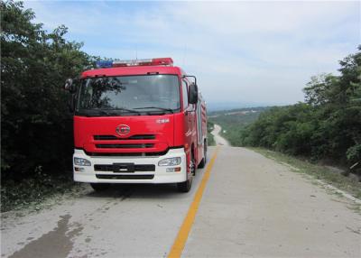 China Medium Duty Six Seats Water Tanker Fire Truck with Two Fire Monitors on Roof for sale