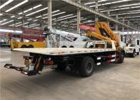 China Euro 3 Multi-purpose wrecker/5 ton flatbed wrecker tow truck mounted crane for sale