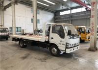 China 2 Boom Sections Flatbed Road Wrecker Truck Diesel Fuel Payload 3000kg for sale