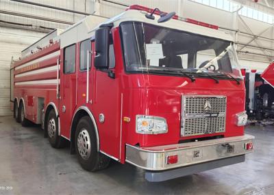 China Flattop Forward Type Cab Foam Fire Truck 8x4 Drive for sale