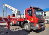 China Shanghai  Jindun VOLVO FM540 84R Aerial Ladder Fire Truck H Style Outrigger for sale