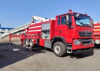China 44m Height High Rescue Municipal Aerial Ladder Fire Truck contains Two Seats for sale