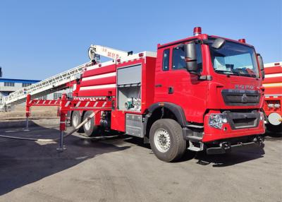 China 44m Height High Rescue Municipal Aerial Ladder Fire Truck contains Two Seats for sale