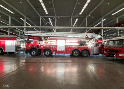 China 900rpm Water Tower Fire Truck Dual Boom 8X4 Drive Euro V Engine Chassis for sale
