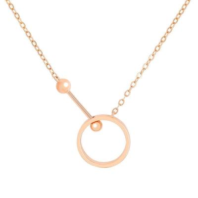 China 18K Gold Plated Rose Gold Choker Necklace for Women Custom Jewelry Chain 45cm for sale