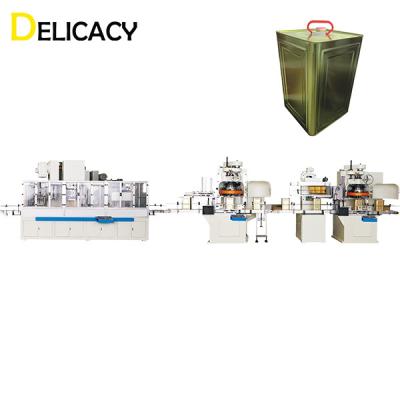 China 20CPM Automatic Tin Can Production Line , Big Square Tin Making Machine CE Certified for sale