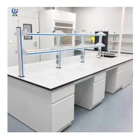China 200Kg Load Capacity All Steel Lab Bench Efficiency And Organization With 4 Wheels And 2 Cabinets for sale