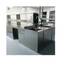 China Acid Resistant Biology Laboratory Furniture , W750mm Stainless Lab Work Benches for sale