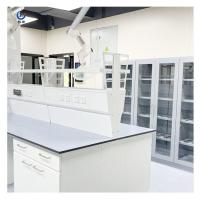 China Adjustable Height Lab Bench Table , Anti Alkali Hospital Laboratory Furniture for sale