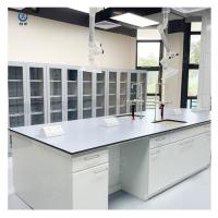 China Adjustable Height Lab Bench Table , Anti Alkali Hospital Laboratory Furniture for sale