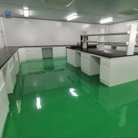 China Sturdy Flexible Lab Island Bench Chemical Resistant Laboratory Table With Sink for sale