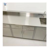 China Smooth Surface Stainless Steel Lab Bench Laboratory Work Table Waterproof 85cm for sale