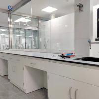 China Functional Lab Workstation Bench , 85cm Laboratory Island Bench For Testing for sale