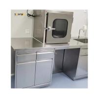China Solid Stainless Steel Lab Bench Silver Chemical Resistant Laboratory Tables for sale