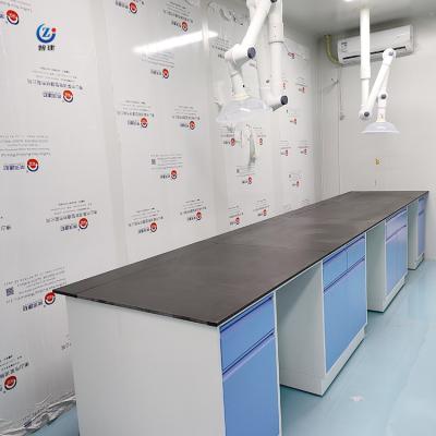 China Modern Lab Workstation Bench Wall Mounted Island Countertop For Testing for sale