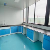 China Space Saving Lab Wall Bench Stainless Steel Island Work Station Customized for sale