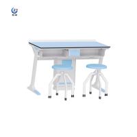 China Customized School Physics Lab Furniture Metal Movable Display Bench for sale