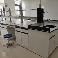 China 75x90cm Biology Lab Furniture , 4 Handles Laboratory Work Benches for sale