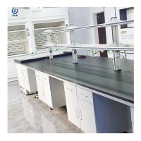 China Anti Alkali Chemistry Lab Benches , 2 Cabinets 75x90cm Lab Work Benches for sale